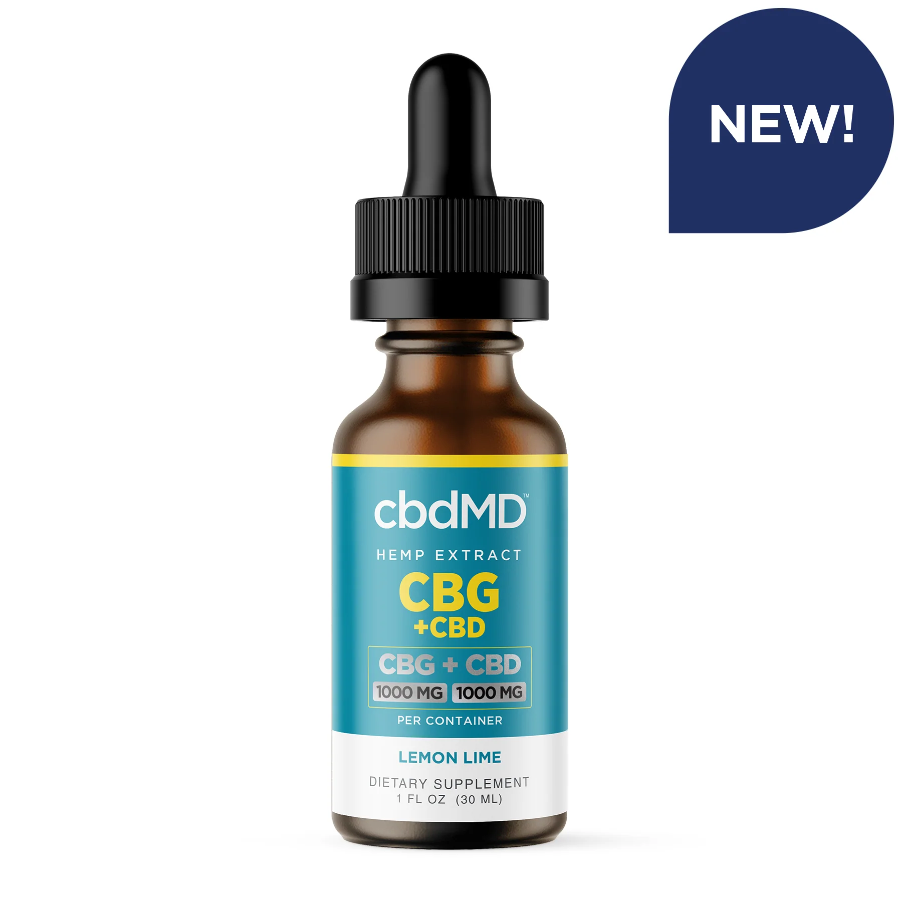 cbdMD Oil Tincture CBG 1000mg + CBD 1000mg Lemon Lime | Barrels Organics cbdMD Oil Tincture CBG 1000mg + CBD 1000mg Lemon Lime | Barrels Organics