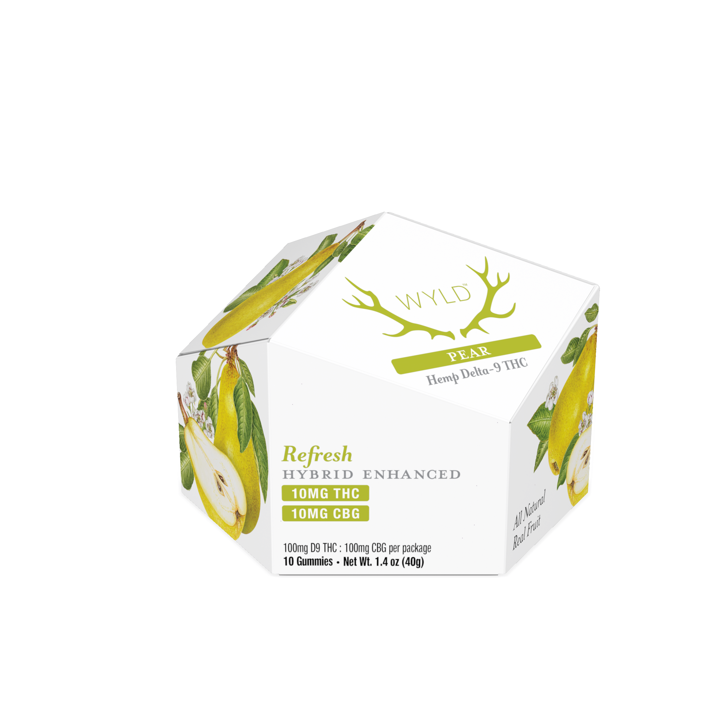 Wyld Hemp Delta 9 THC + CBG Gummies Pear | Barrels Organics