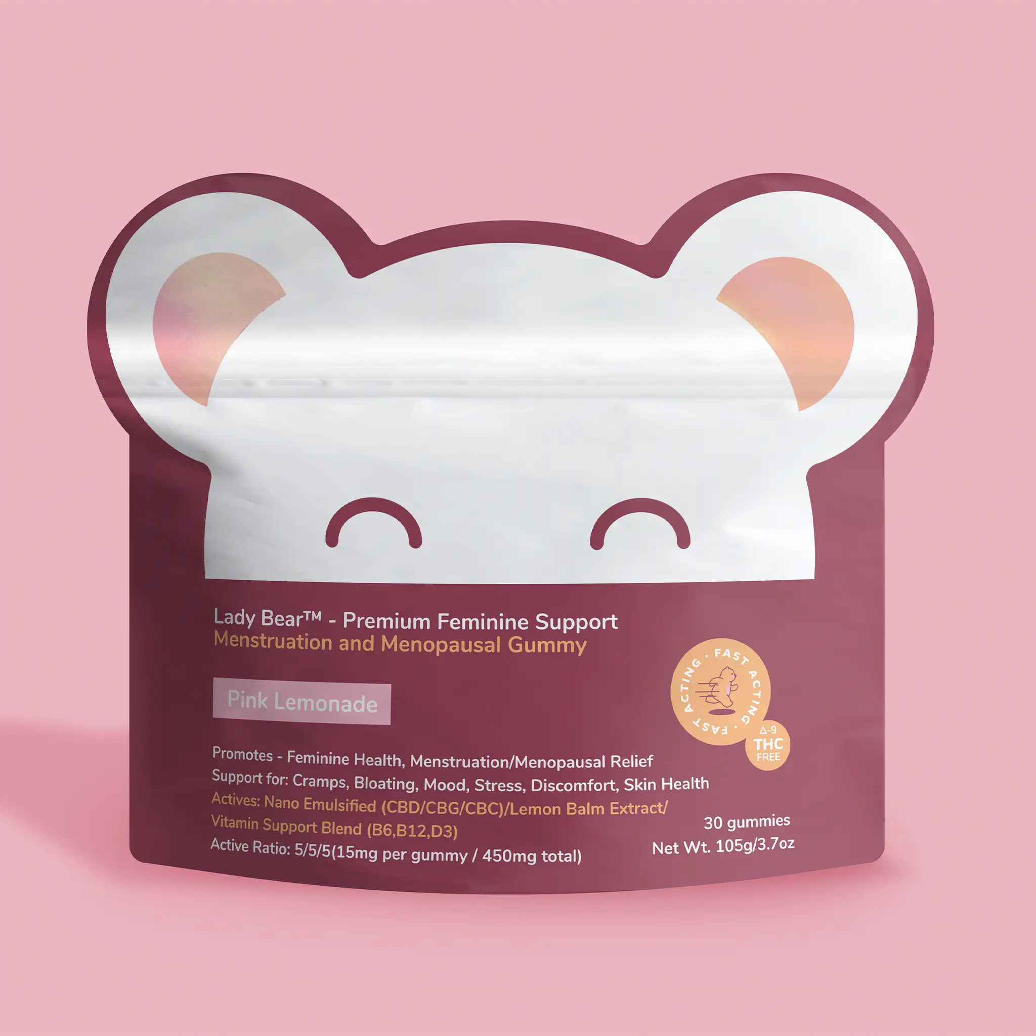 Lady Bear Feminine Support Gummies 450mg | Barrels Organics